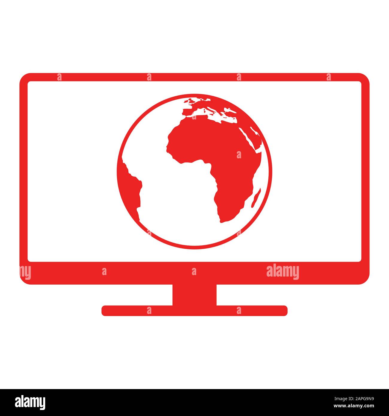 Globe and screen Stock Photo - Alamy