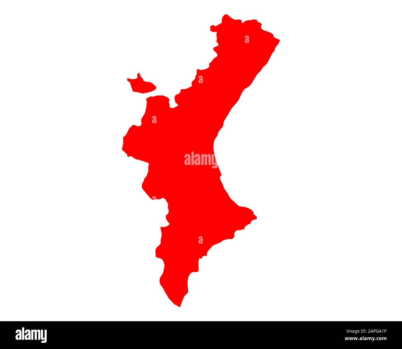 Map of Valencia Stock Photo - Alamy