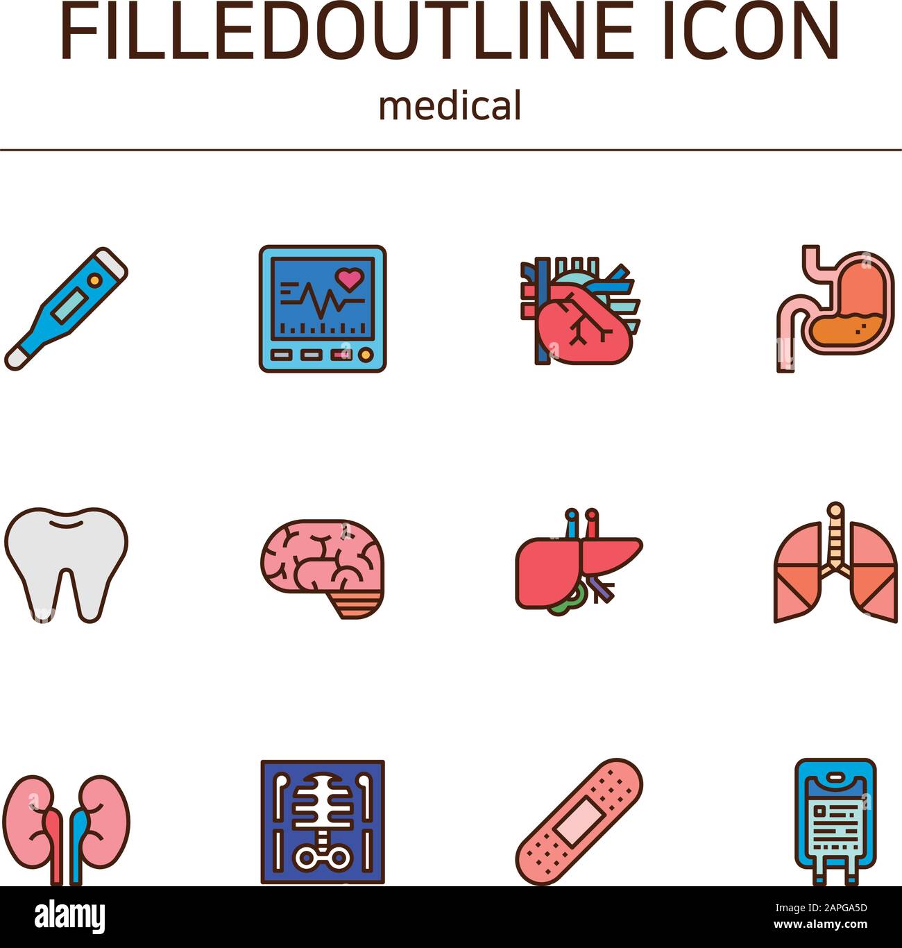 Medical and cosmetic icons set. modern vector illustration. 013 Stock ...