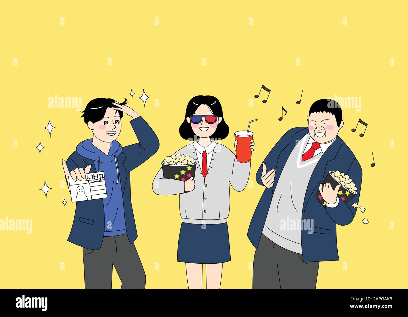 College winter students Stock Vector Images - Alamy