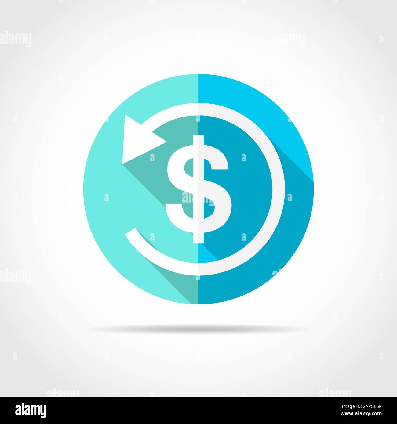 White back cash sign in flat design with long shadow. Vector ...