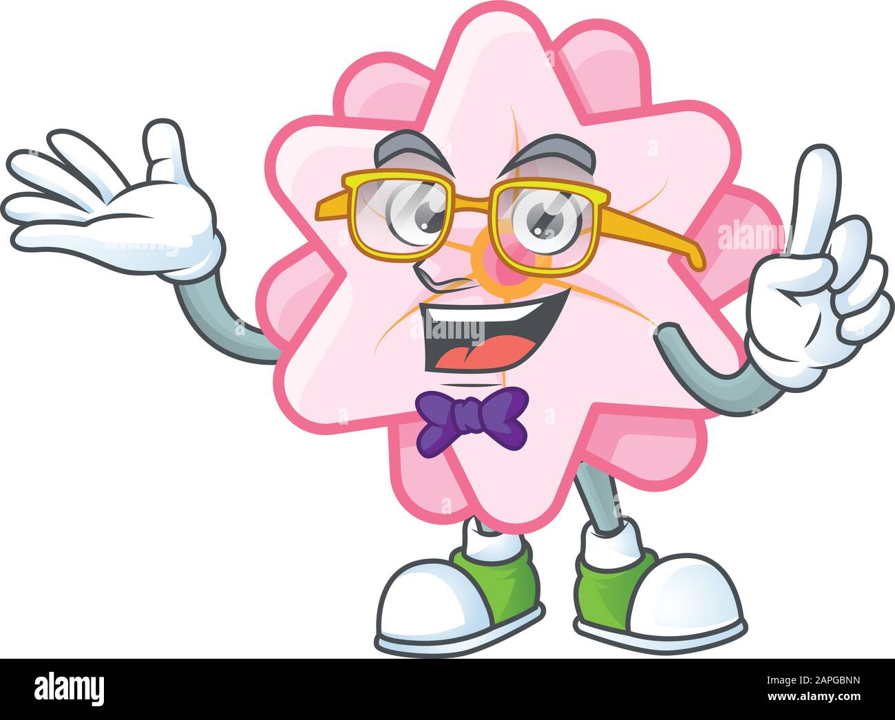 cartoon character of Geek chinese pink flower design Stock Vector Image ...