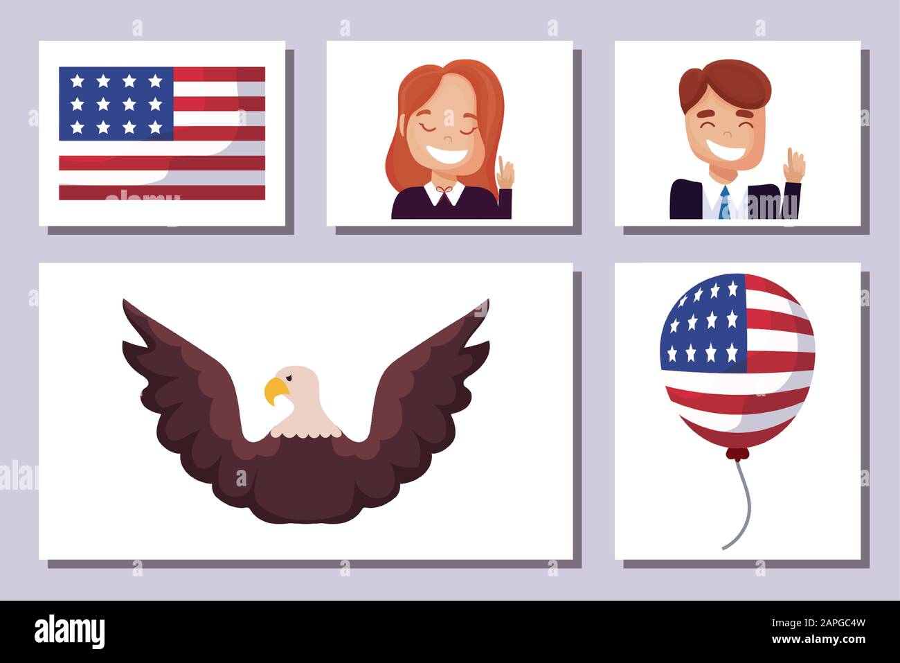 Icon set design, Usa happy presidents day elections united states ...