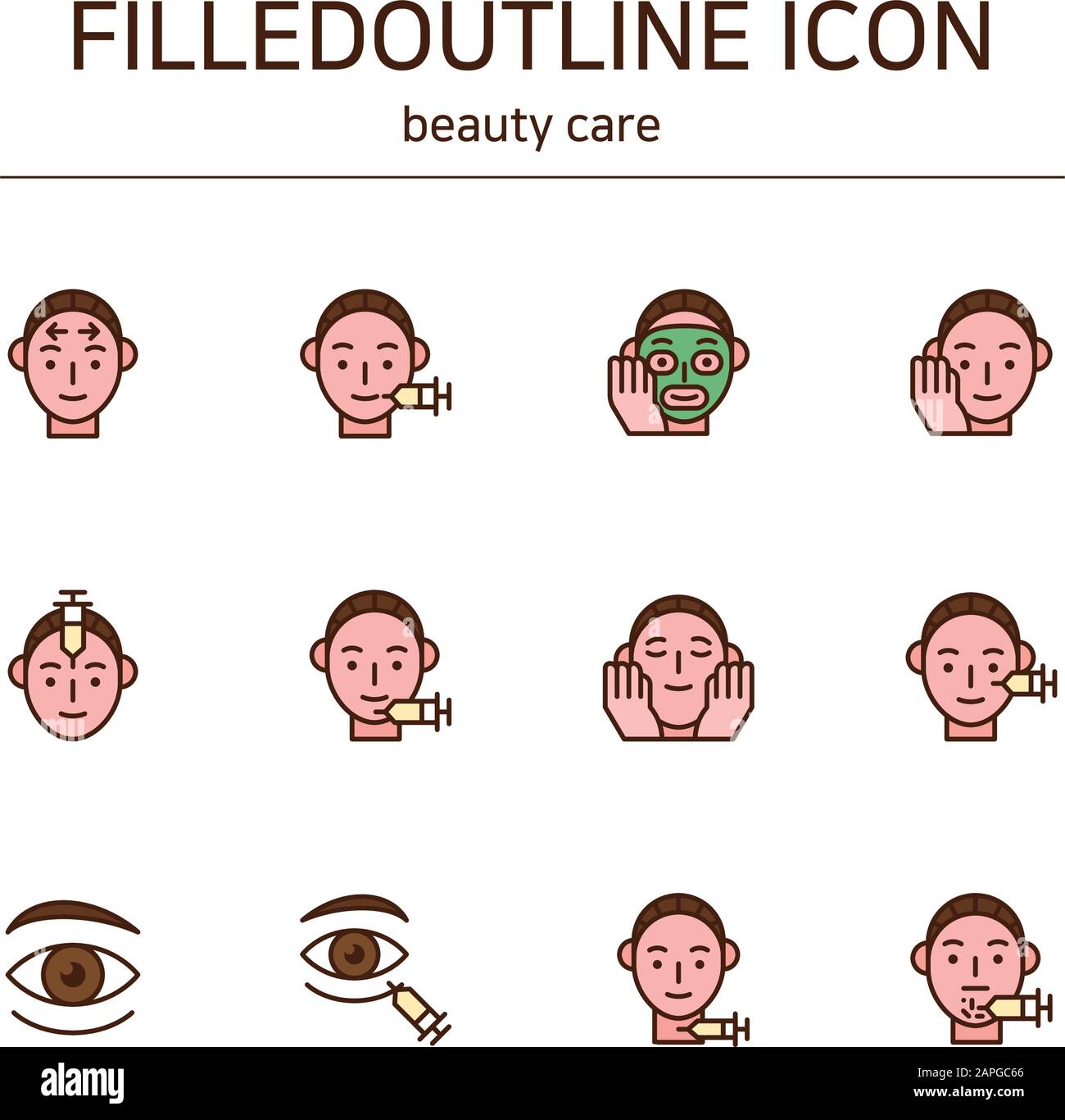 Medical and cosmetic icons set. modern vector illustration. 009 Stock ...