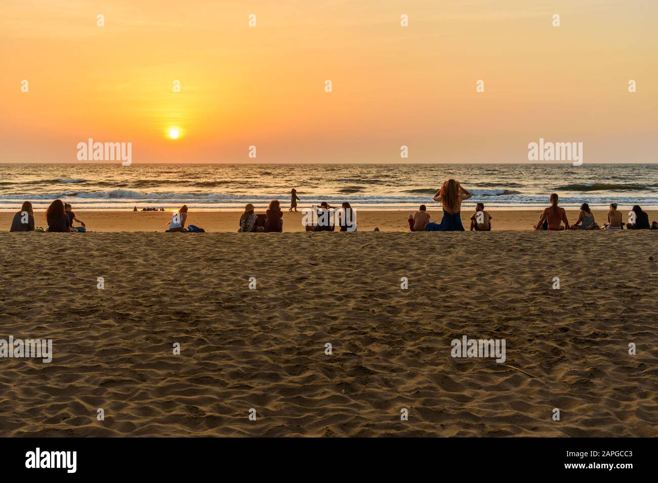 Sunset on Kudle Beach in Gokarna. India Stock Photo - Alamy