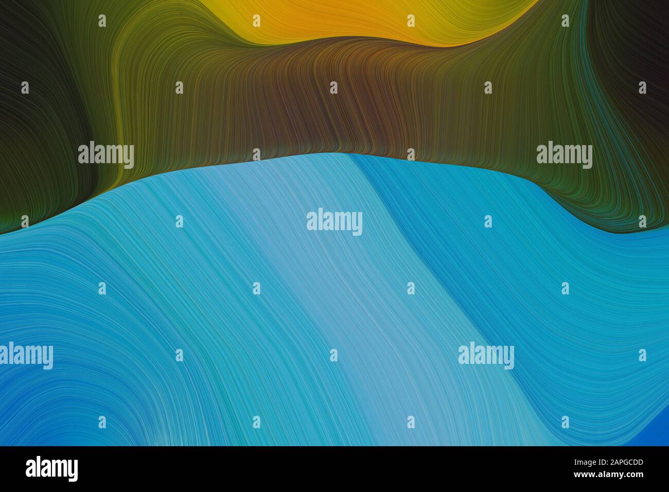 abstract clean lines and waves design with dark olive green, light sea ...