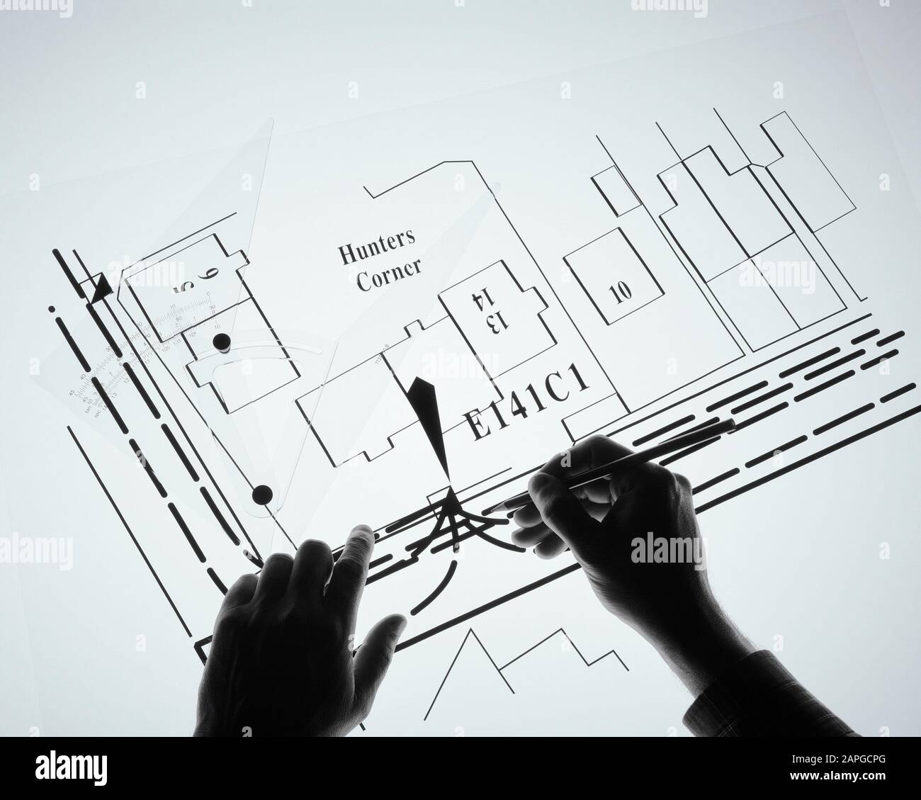 Draughtsman plans hi-res stock photography and images - Alamy