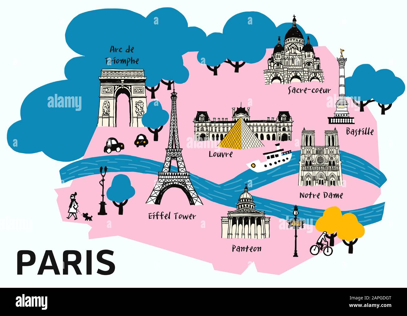 Sightseeing map Cut Out Stock Images & Pictures - Alamy