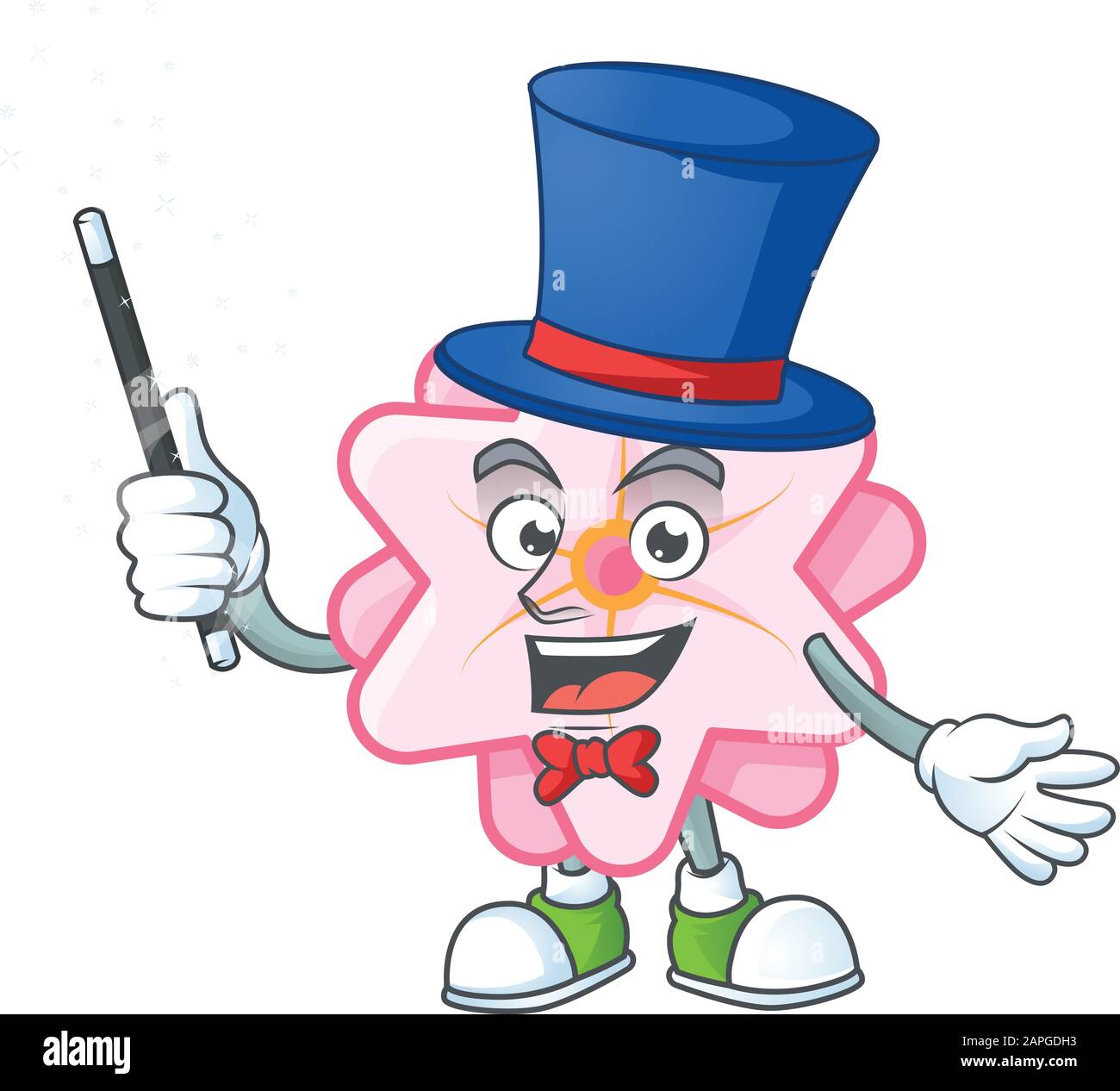A picture of chinese pink flower performance as a Magician Stock Vector ...