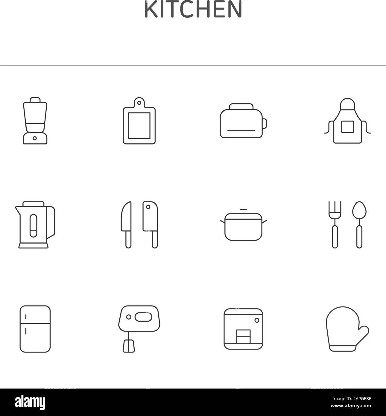 Set of thin line icons illustrations 012 Stock Vector Image & Art - Alamy