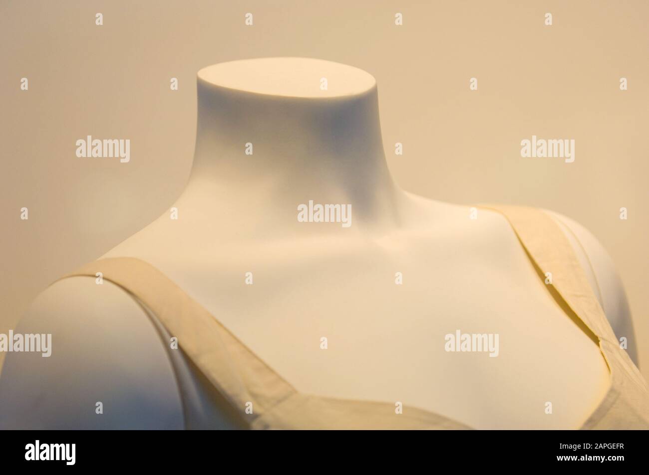 Closeup of a mannequin without a head in a shirt under the lights Stock ...