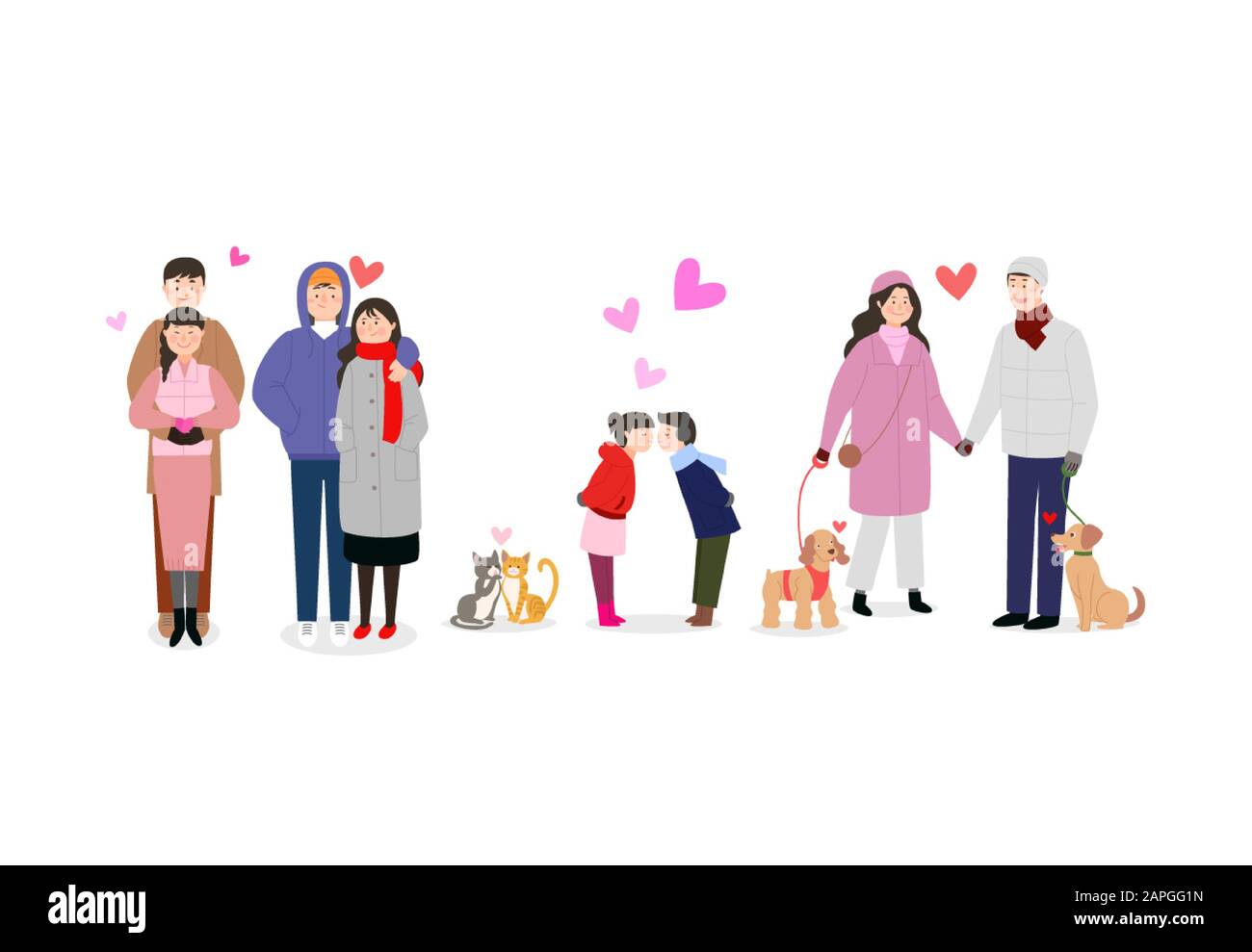 Man woman kiss greet Stock Vector Images - Alamy