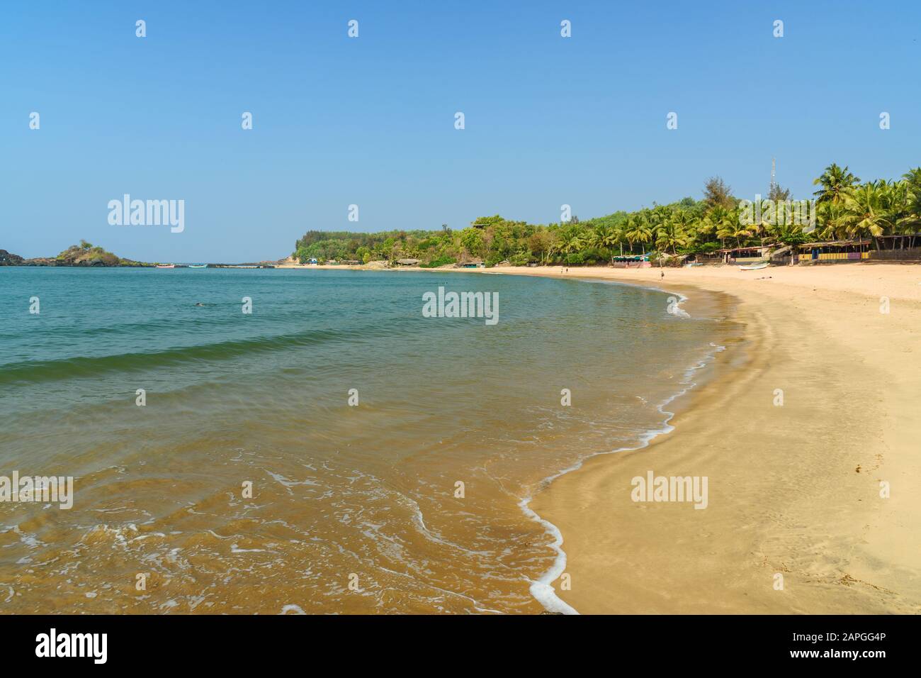 View of Om beach in Gokarna. India Stock Photo - Alamy