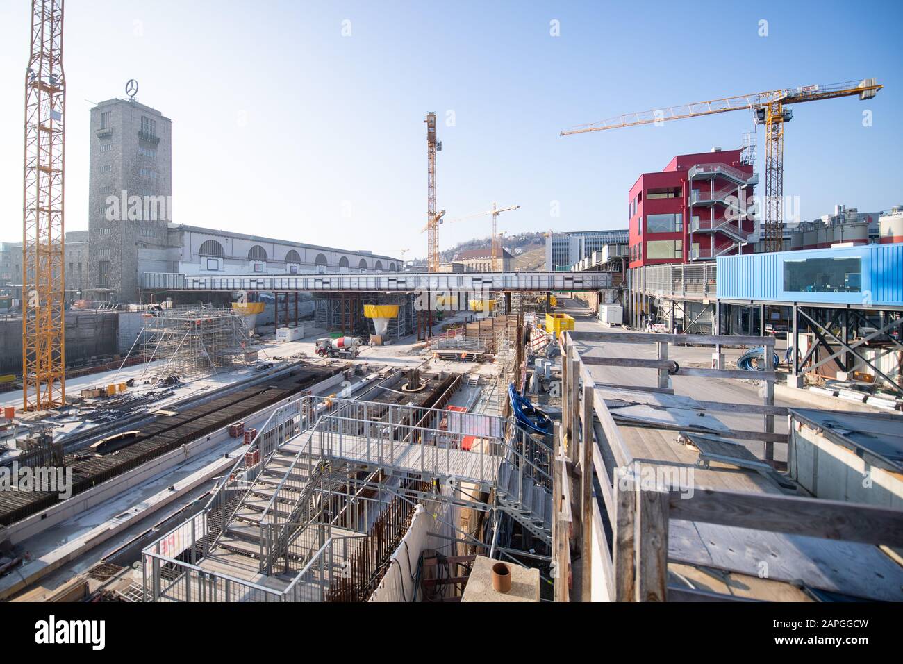 Stuttgart, Germany. 21st Jan, 2020. The construction site of the new ...