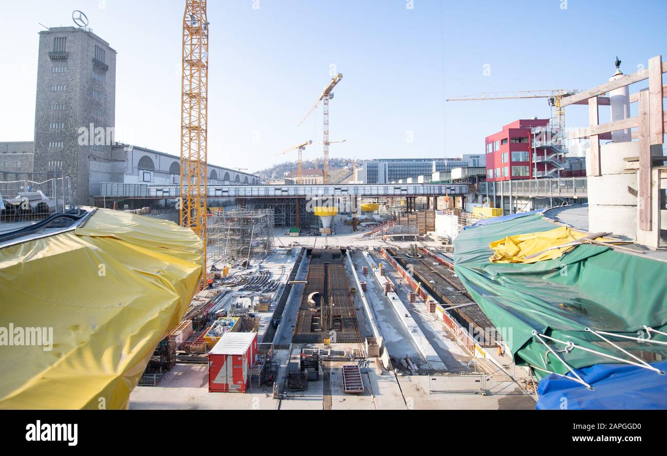Stuttgart, Germany. 21st Jan, 2020. The construction site of the new ...