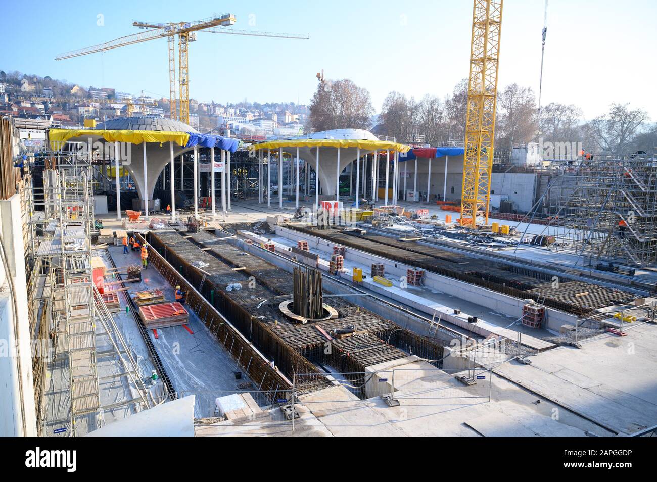 Stuttgart, Germany. 21st Jan, 2020. The construction site of the future ...