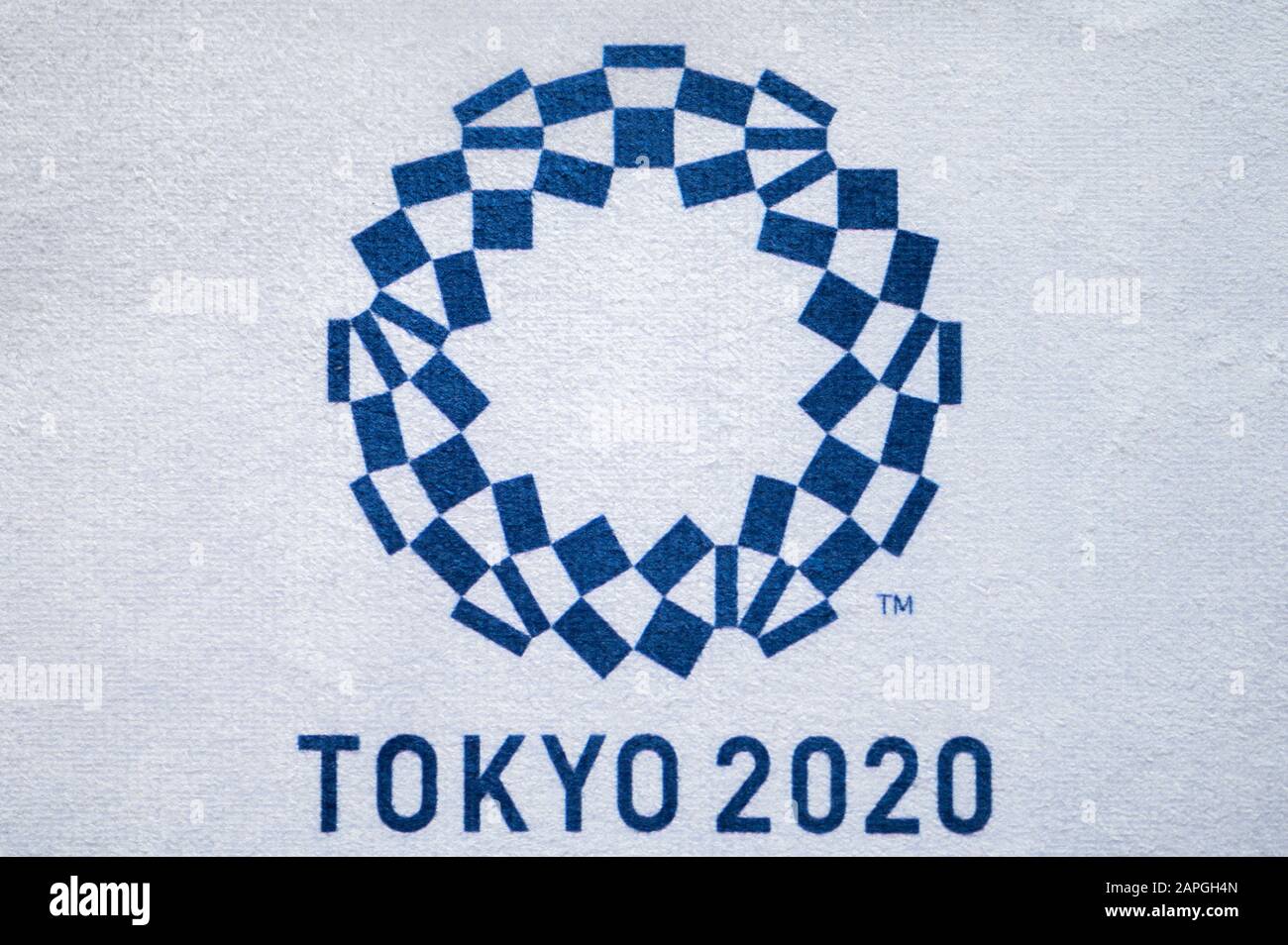 TOKYO, JAPAN, JANUARY. 20. 2020: logo Tokyo 2020 Olympic template ...