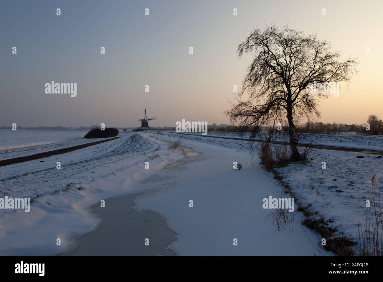 Empty fields wind turbine snowy hi-res stock photography and images - Alamy