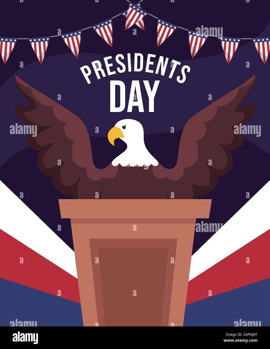 Eagle in podium design, Usa happy presidents day elections united ...