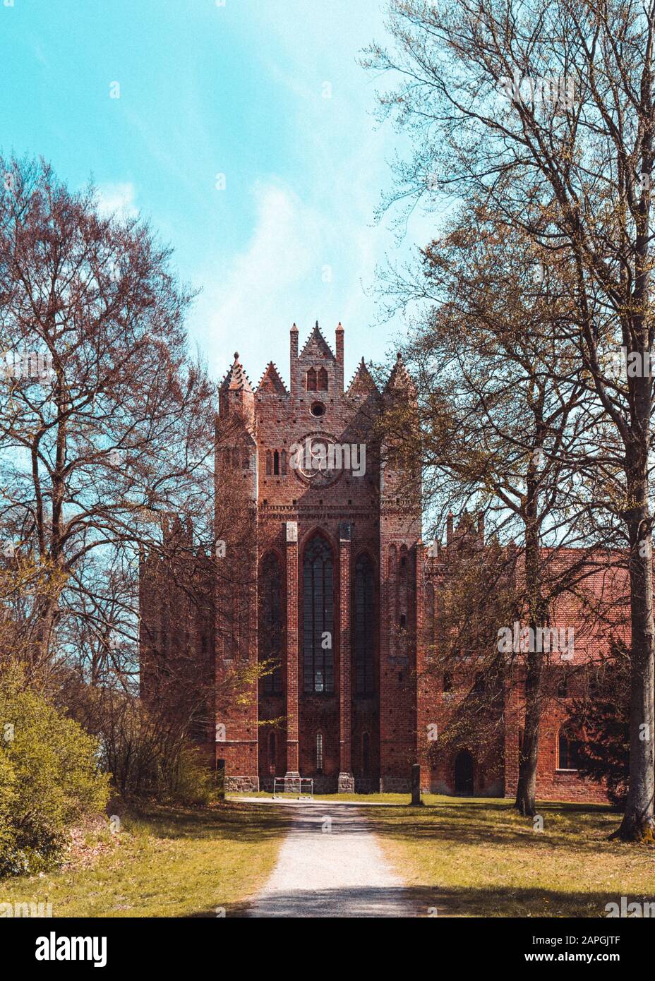Vertical shot of abbey in chorin germany during daytime Stock Photo - Alamy