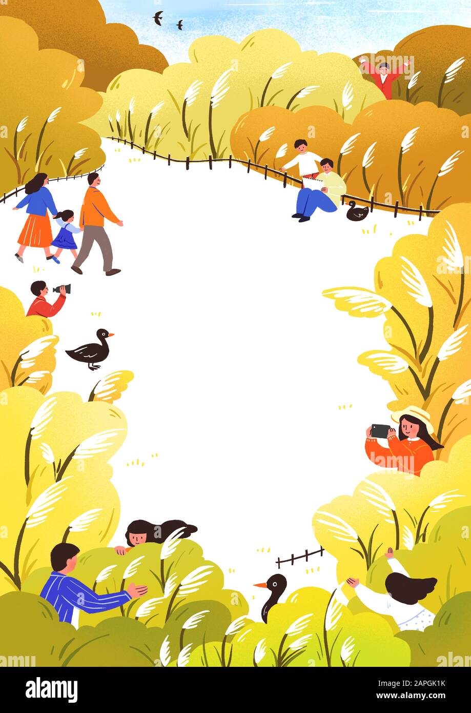 Child photographing nature Stock Vector Images - Alamy