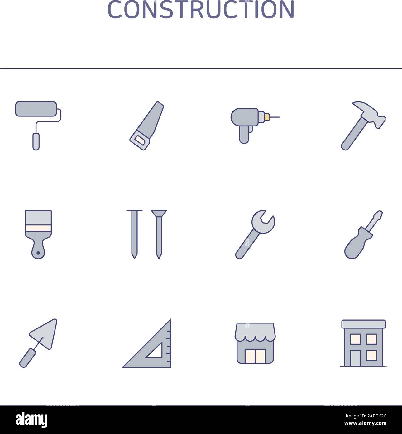 Set of thin line icons illustrations 030 Stock Vector Image & Art - Alamy