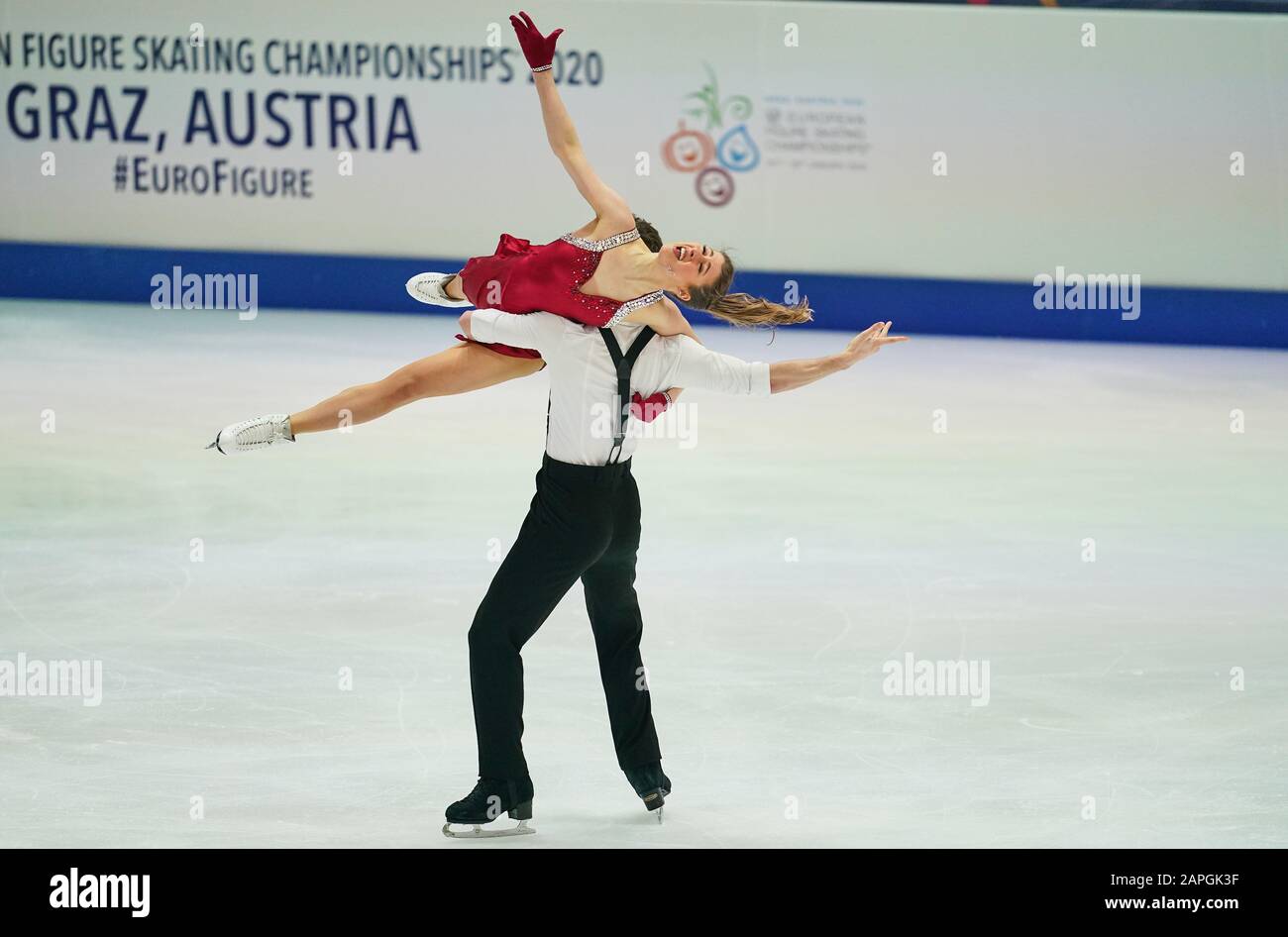 Steiermarkhalle, Graz, Austria. 23rd Jan, 2020. Robynne Tweedale and ...