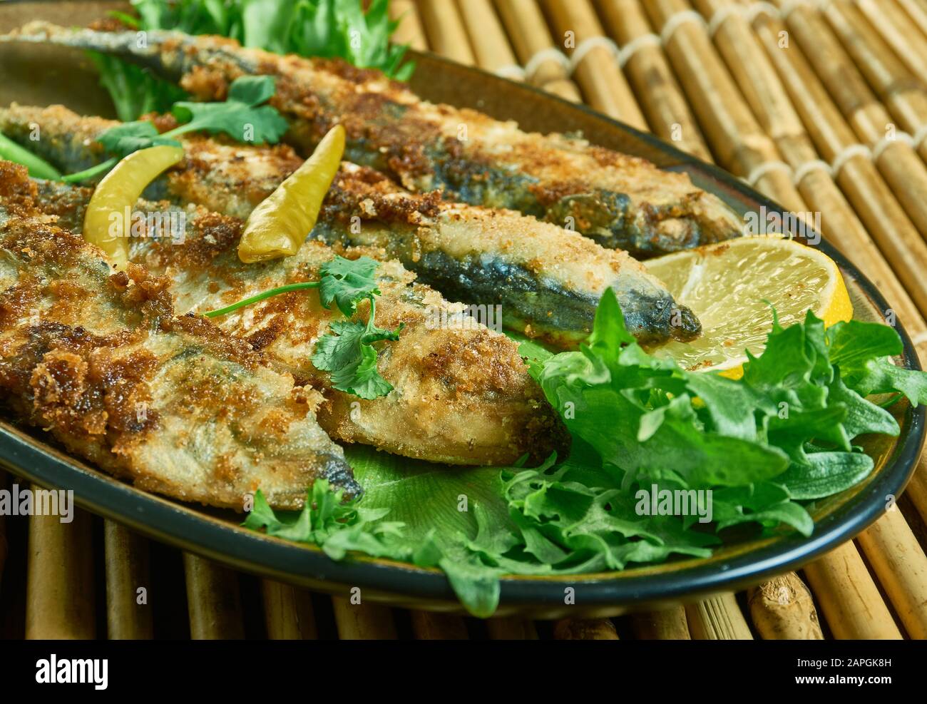 Turkish-Style Fried Fried Anchovy - Hamsi Tava, Turkish Food Stock ...