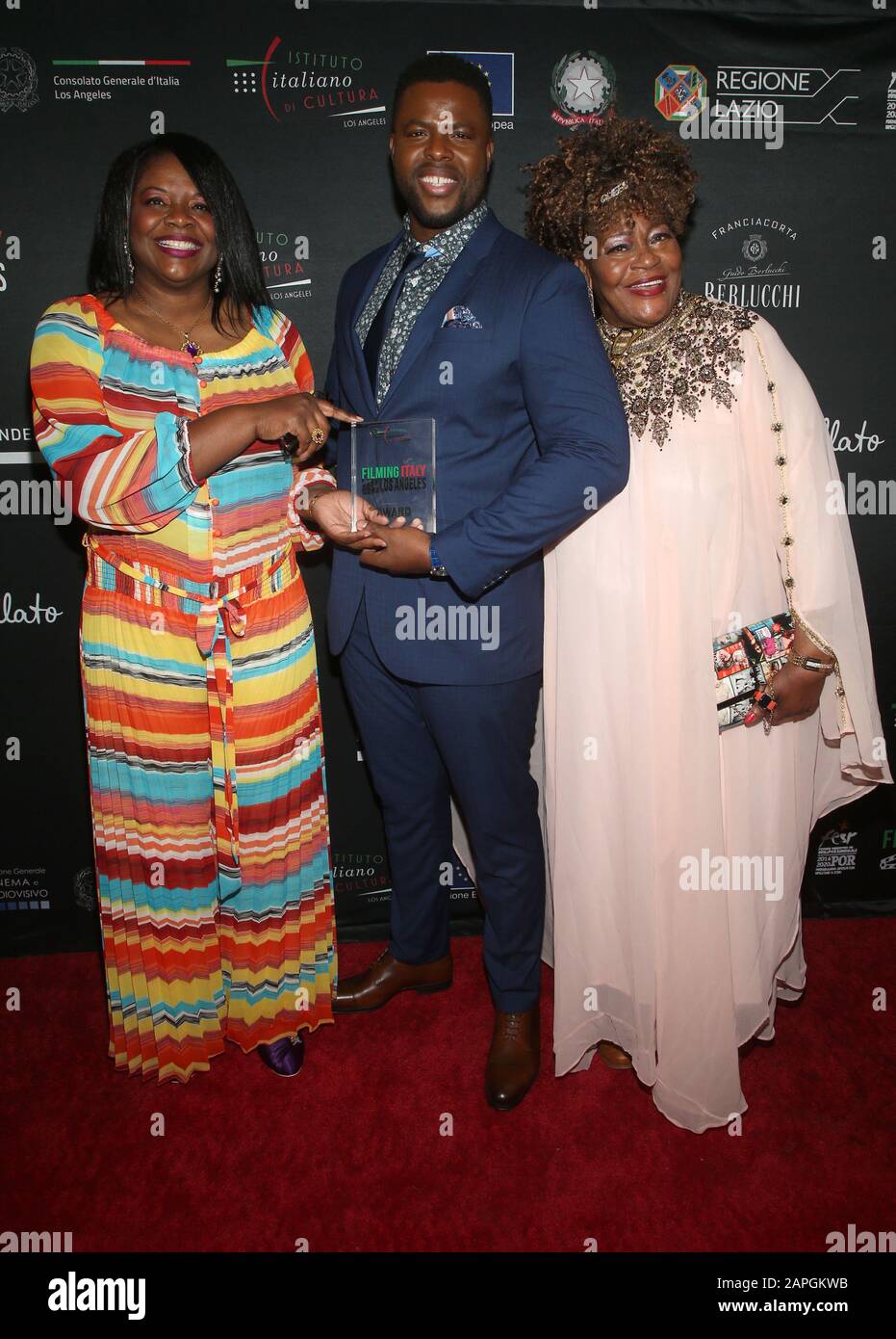 Westwood, Ca. 22nd Jan, 2020. Sydney Duke, Winston Duke, Cora Pantin ...