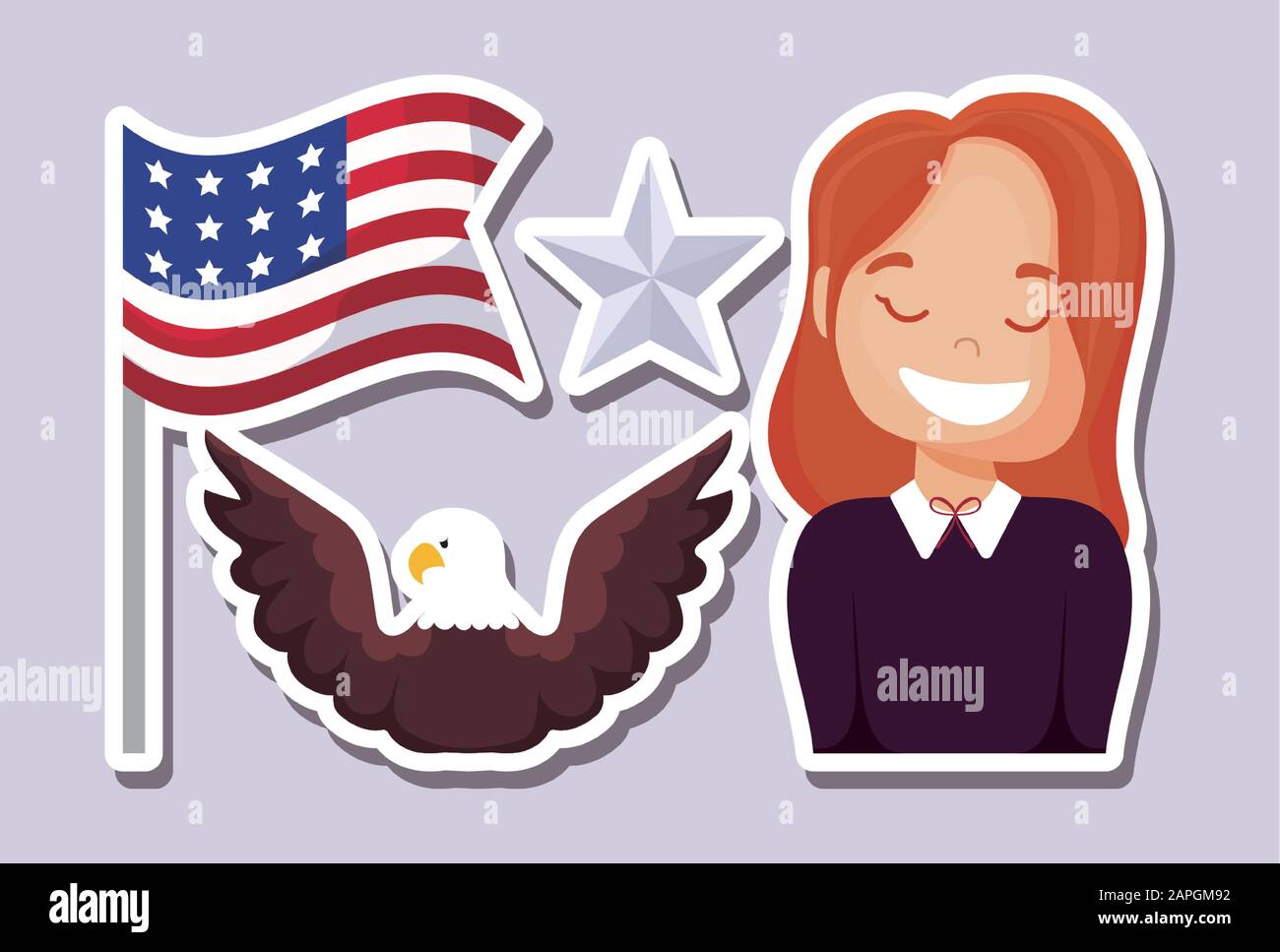 Icon set design, Usa happy presidents day elections united states ...