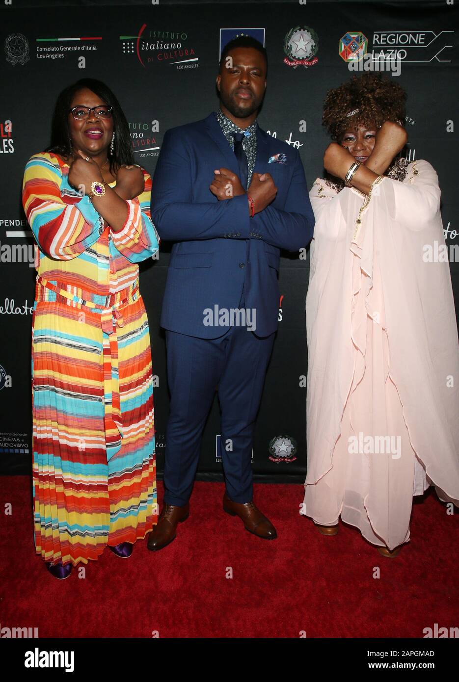 Westwood, Ca. 22nd Jan, 2020. Sydney Duke, Winston Duke, Cora Pantin ...