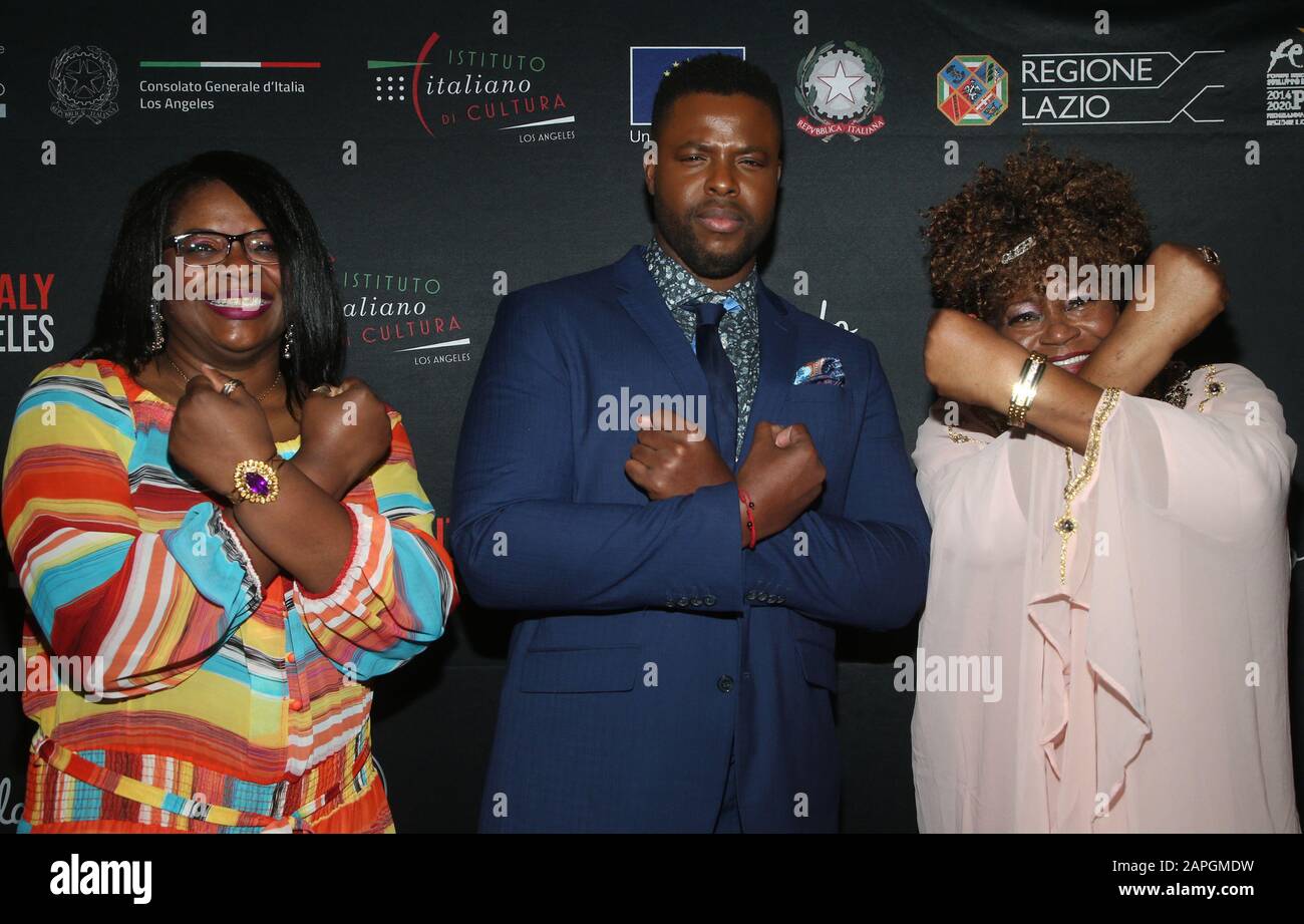 Westwood, Ca. 22nd Jan, 2020. Sydney Duke, Winston Duke, Cora Pantin ...