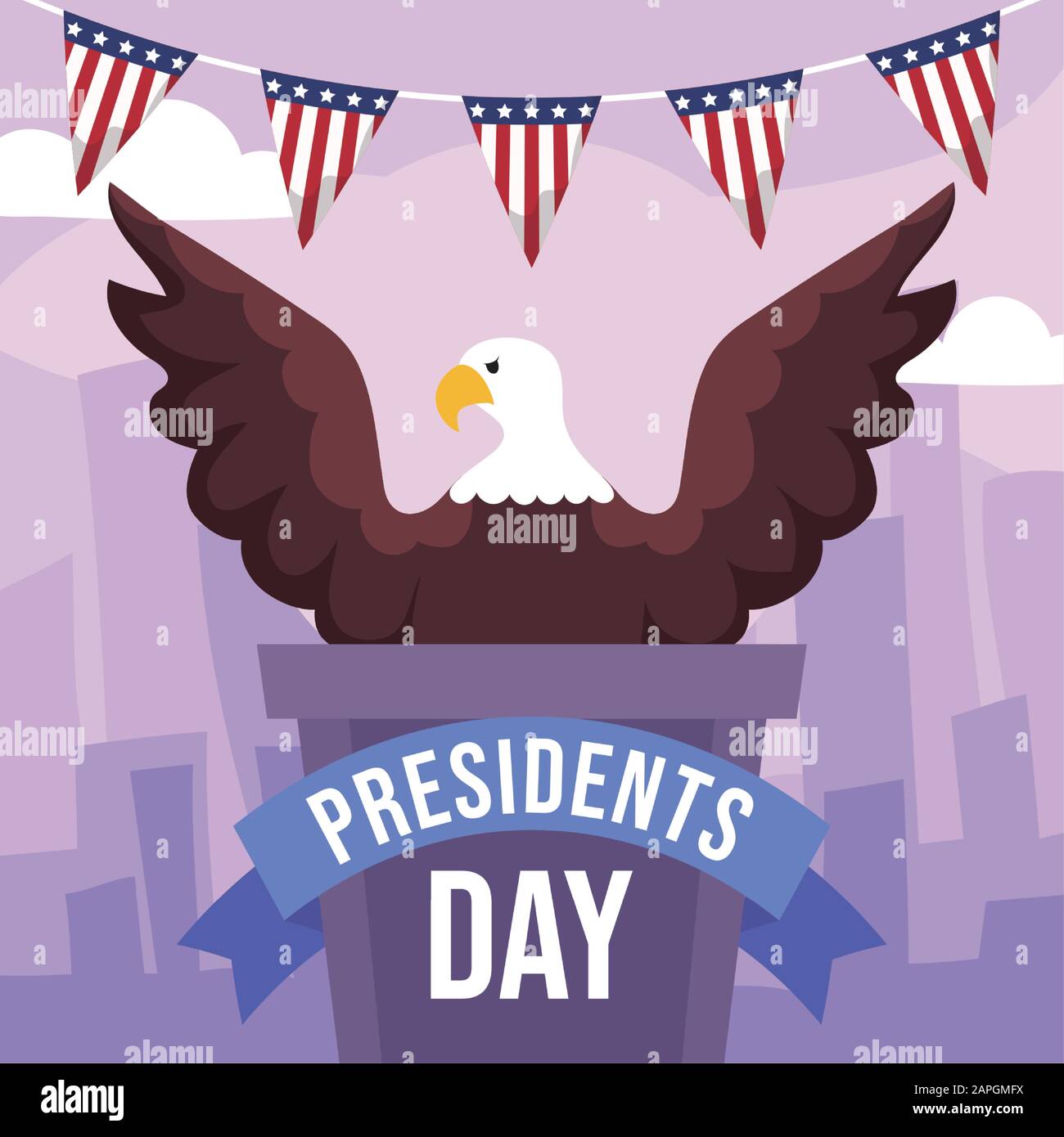 Eagle in podium design, Usa happy presidents day elections united ...