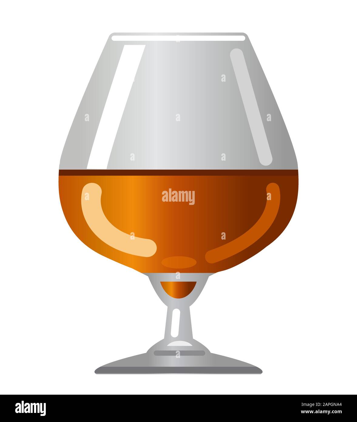 illustration of the cognac and brandy glass icon Stock Vector Image & Art - Alamy