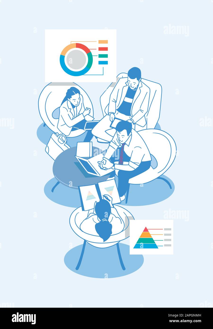 Teamwork, business people working office corporate team concept ...