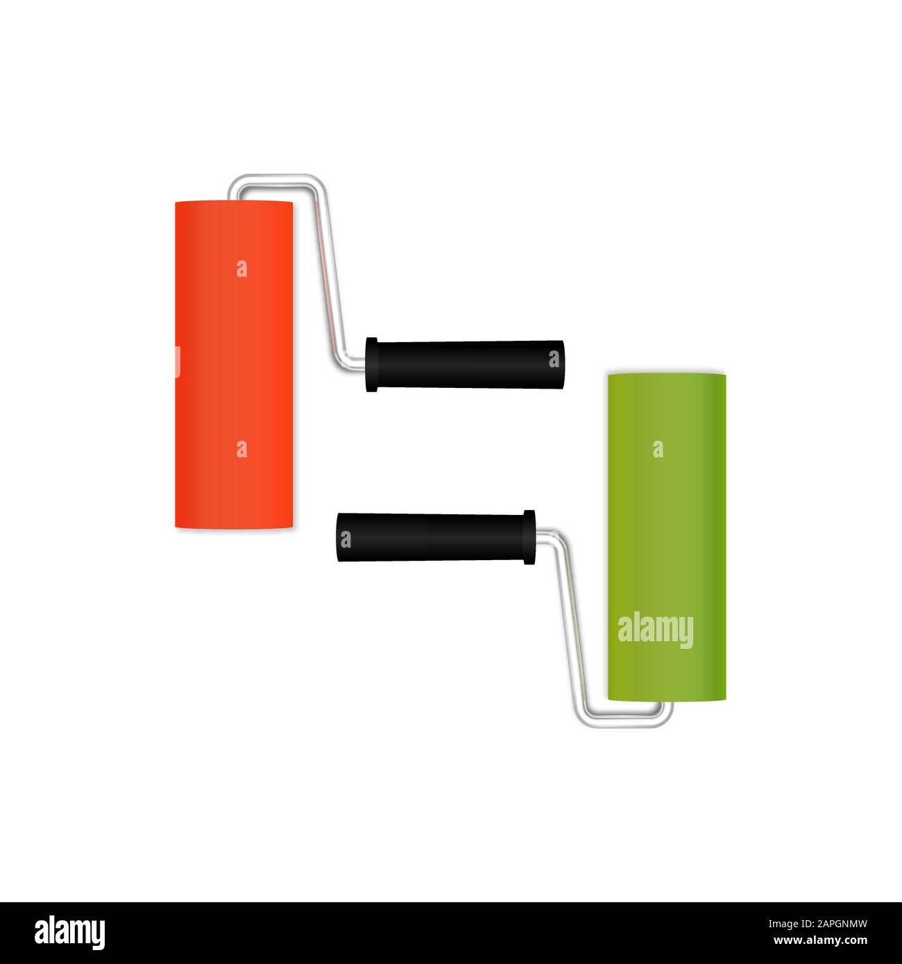 Paint roller set collection Stock Vector Images - Alamy