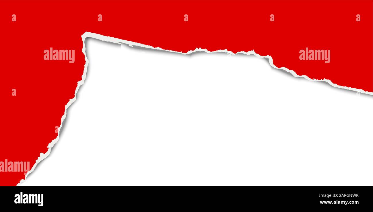 red ripped open paper with white background Stock Vector Image & Art ...