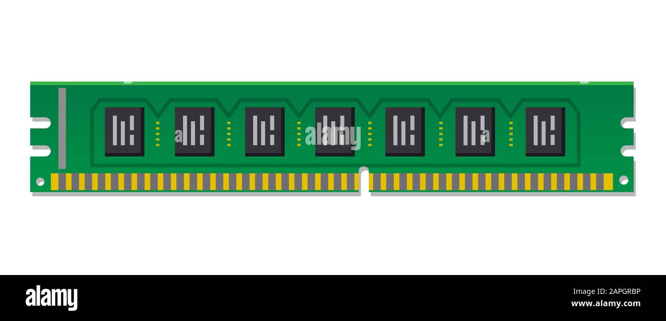 Memory chip closeup Stock Vector Images - Alamy