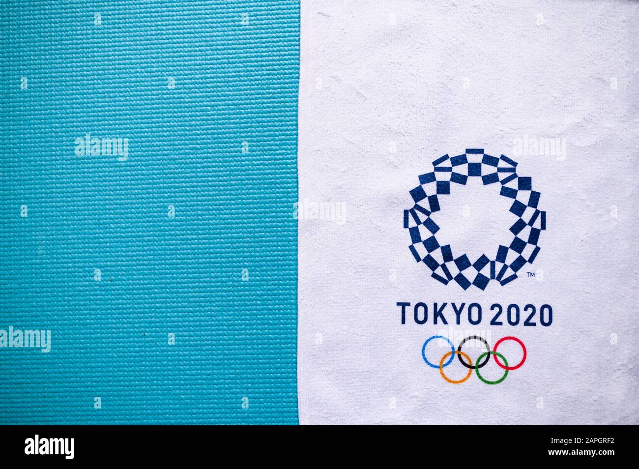TOKYO, JAPAN, JANUARY. 20. 2020: Tokyo 2020 summer olympic game ...