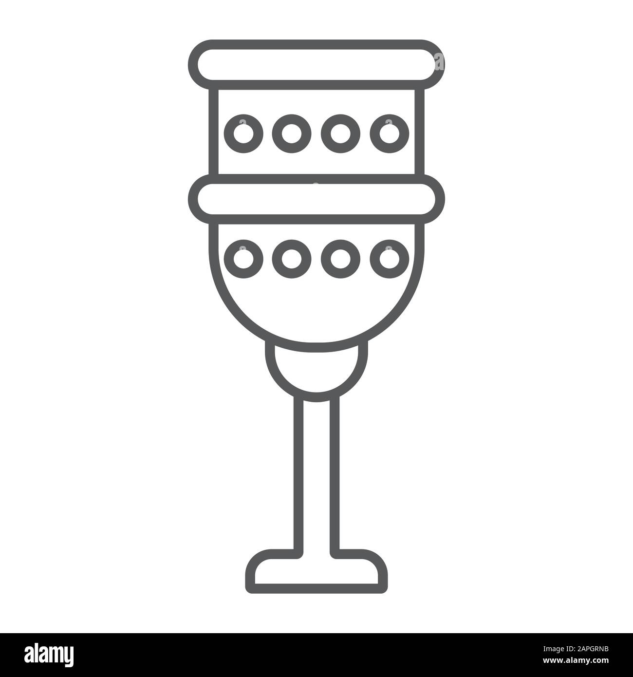 Holy chalice thin line icon, religion and prayer, religion cup sign ... Holy chalice thin line icon, religion and prayer, religion cup sign ...