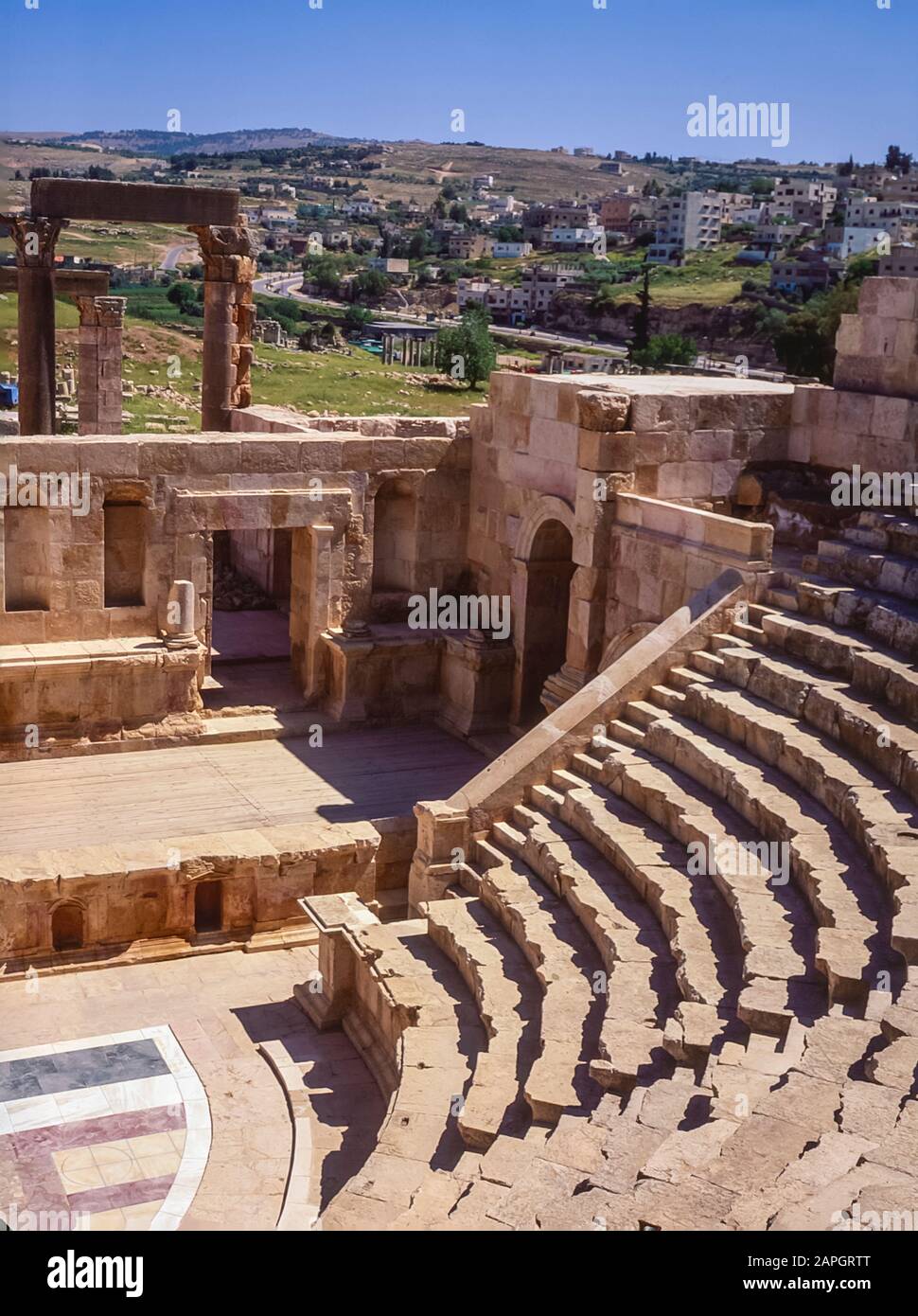 Jordan. The arena and amphitheatre dominate the ruins of the once great ...