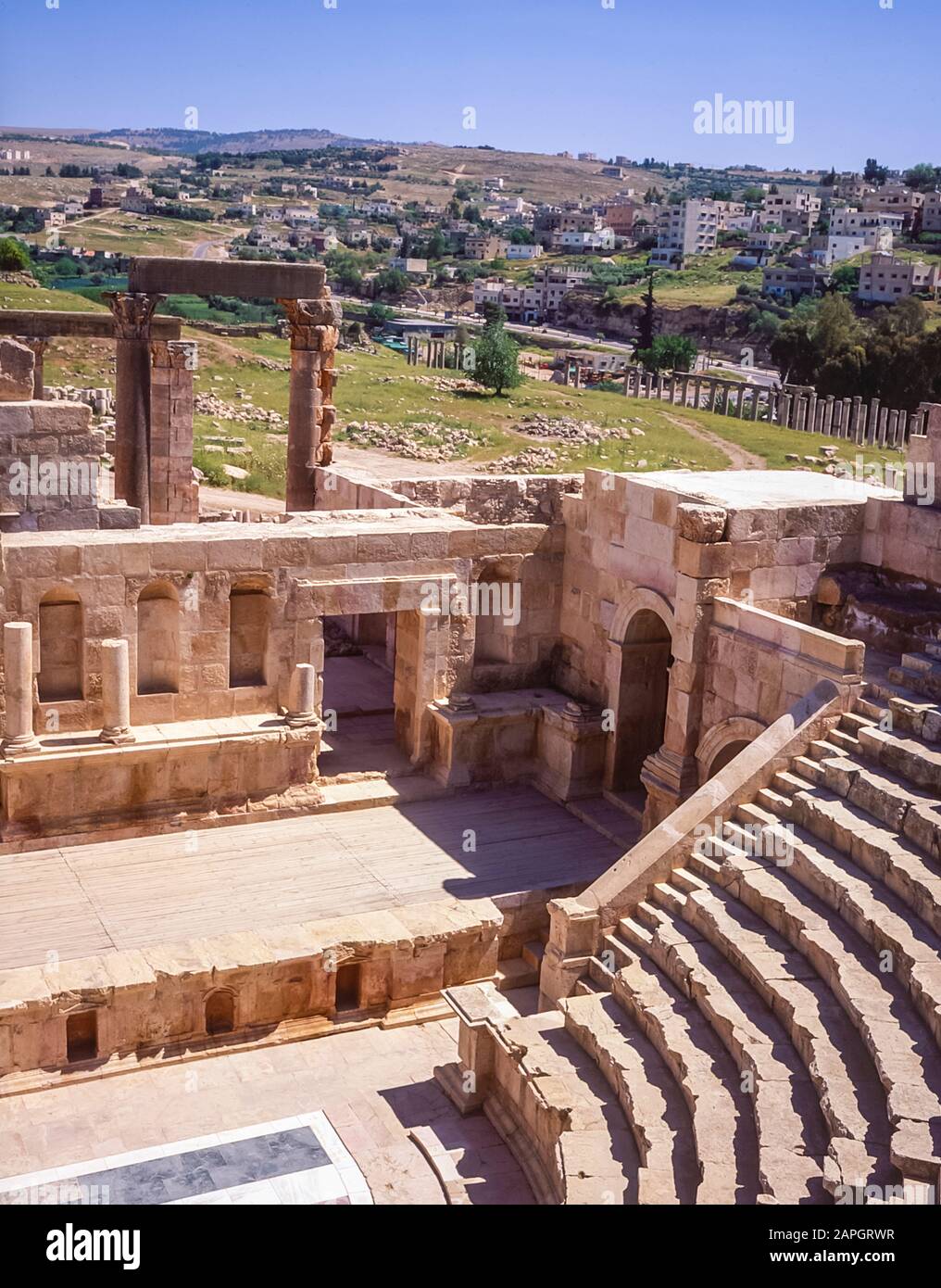 Jordan. The arena and amphitheatre dominate the ruins of the once great ...