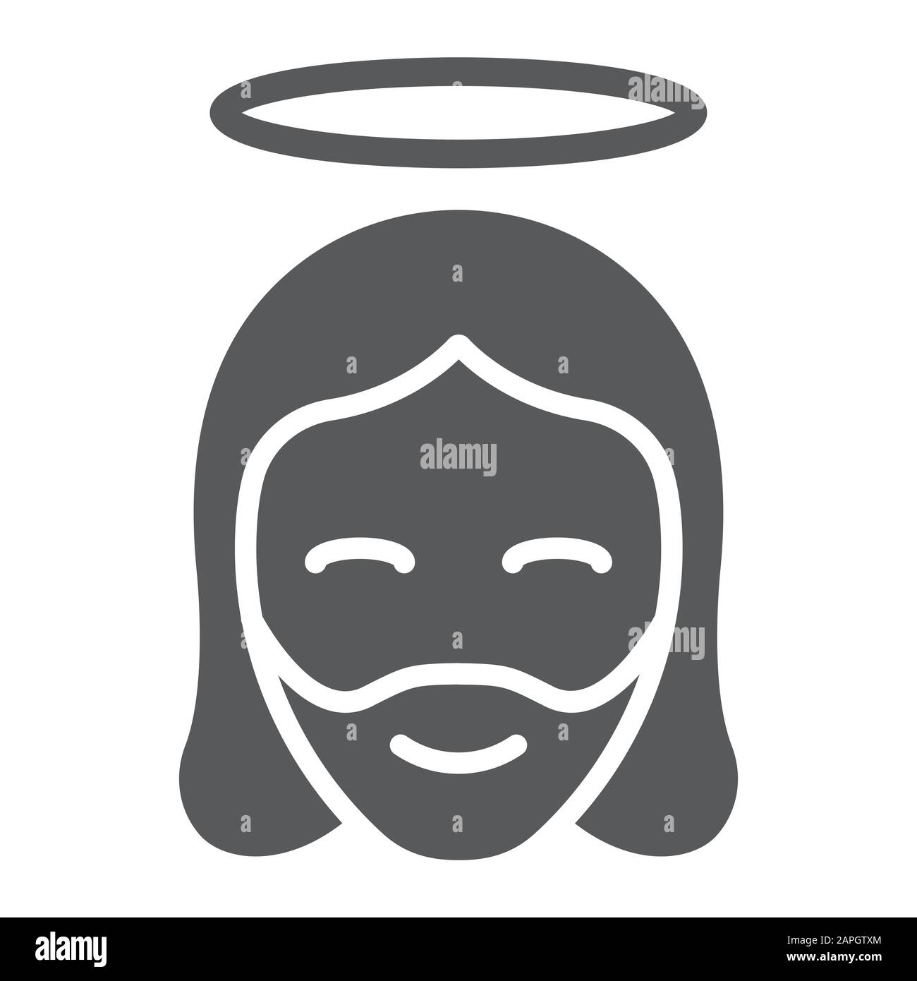 Jesus christ man glyph icon, religion and prayer, Jesus sign, vector ...