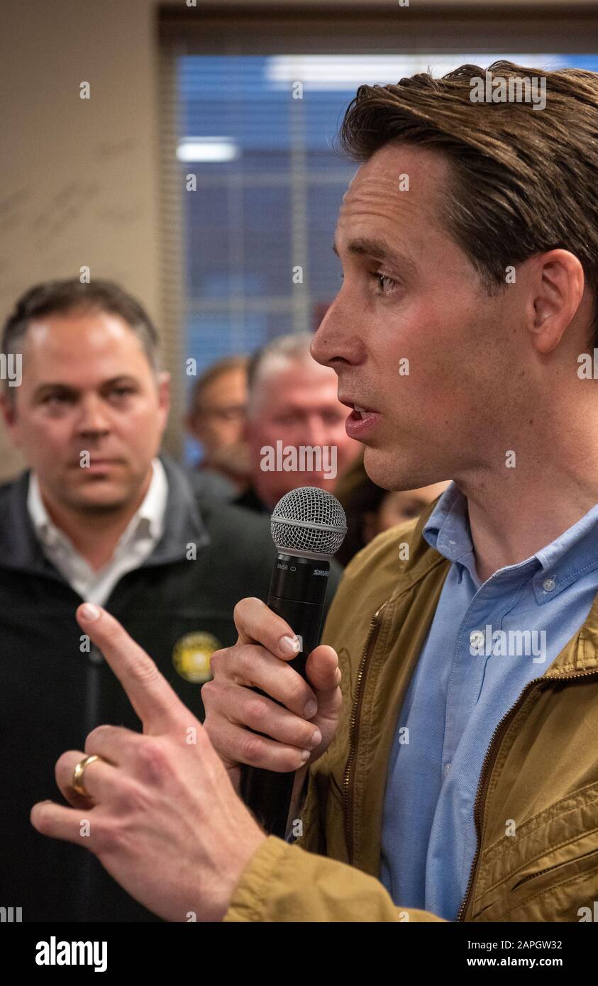 US Senate candidate Josh Hawley campaigns during his successful run for ...