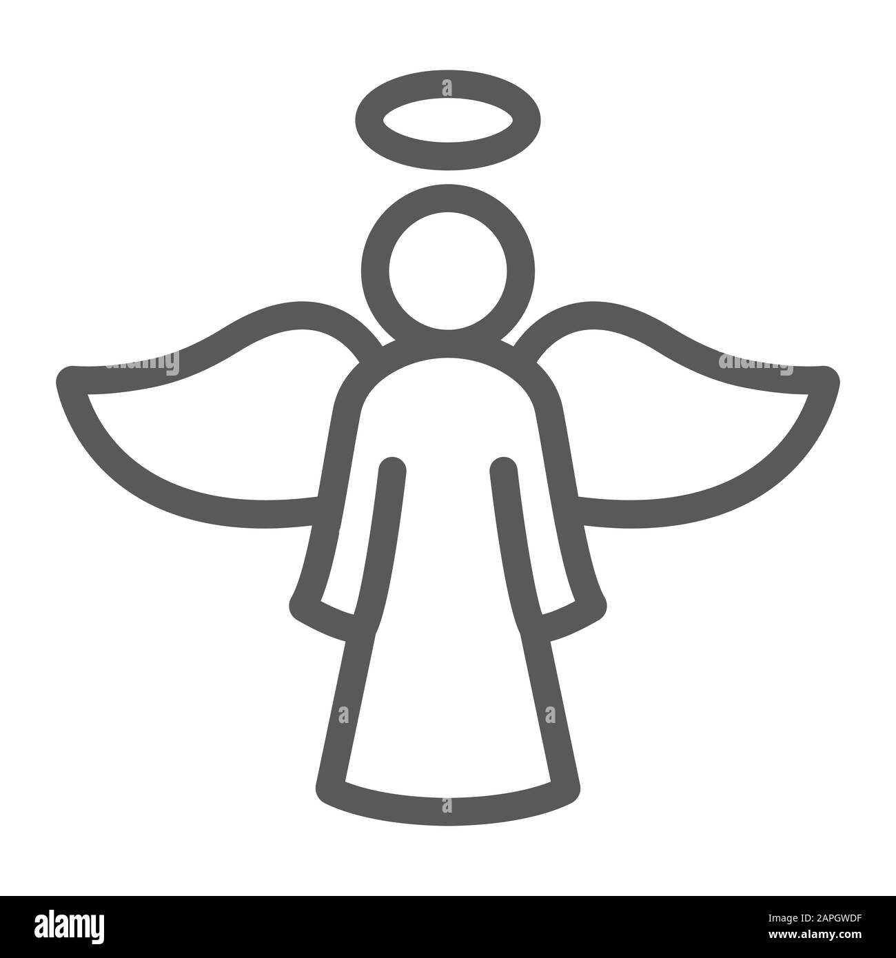 Praying Angel Outline