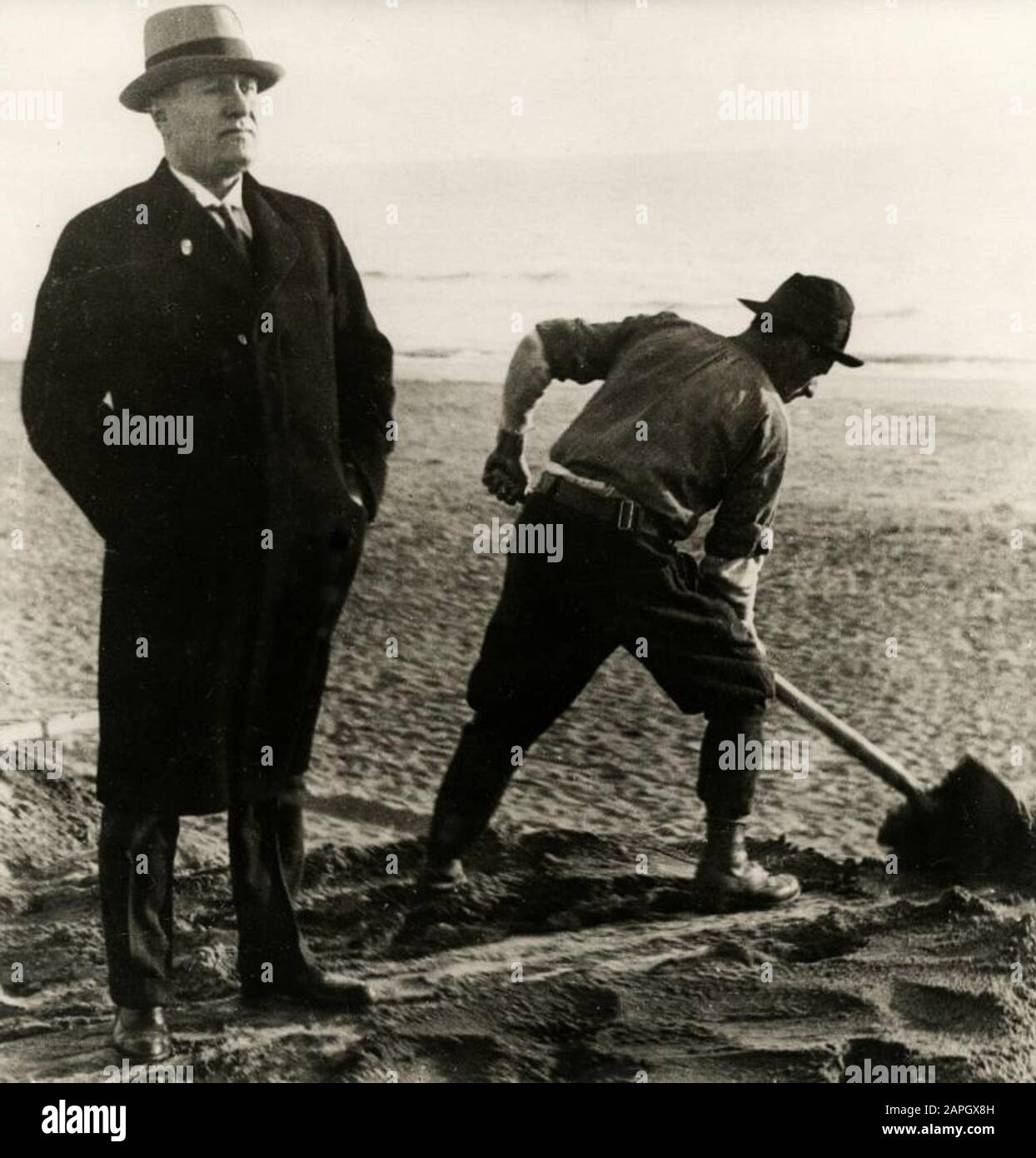 A day in the life of Mussolini: Benito Mussolini in his characteristic ...