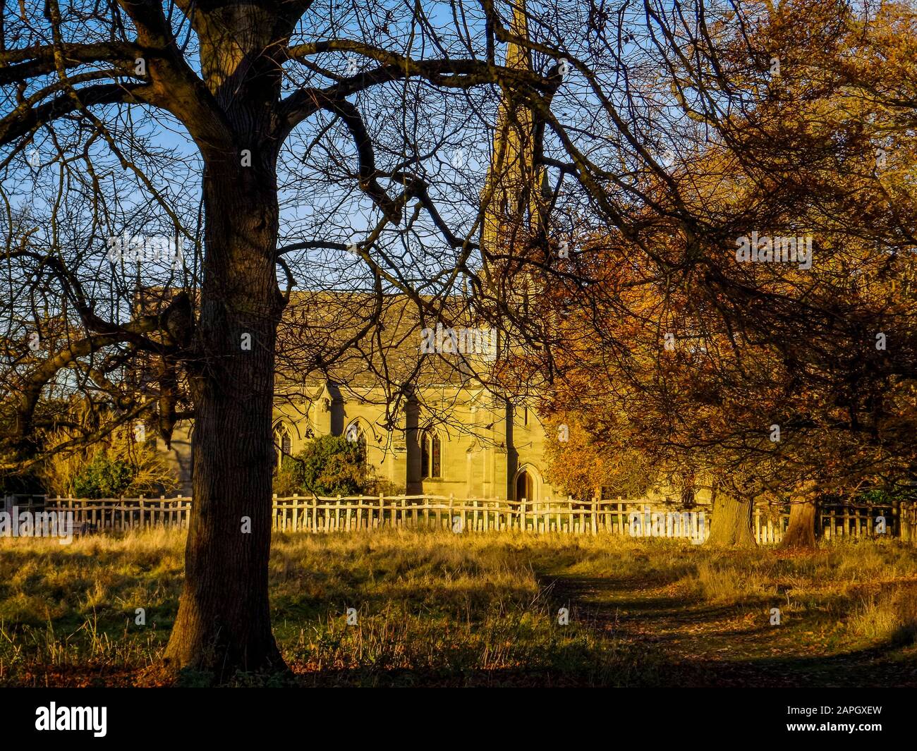 autumn landscape warwickshire england uk Stock Photo - Alamy