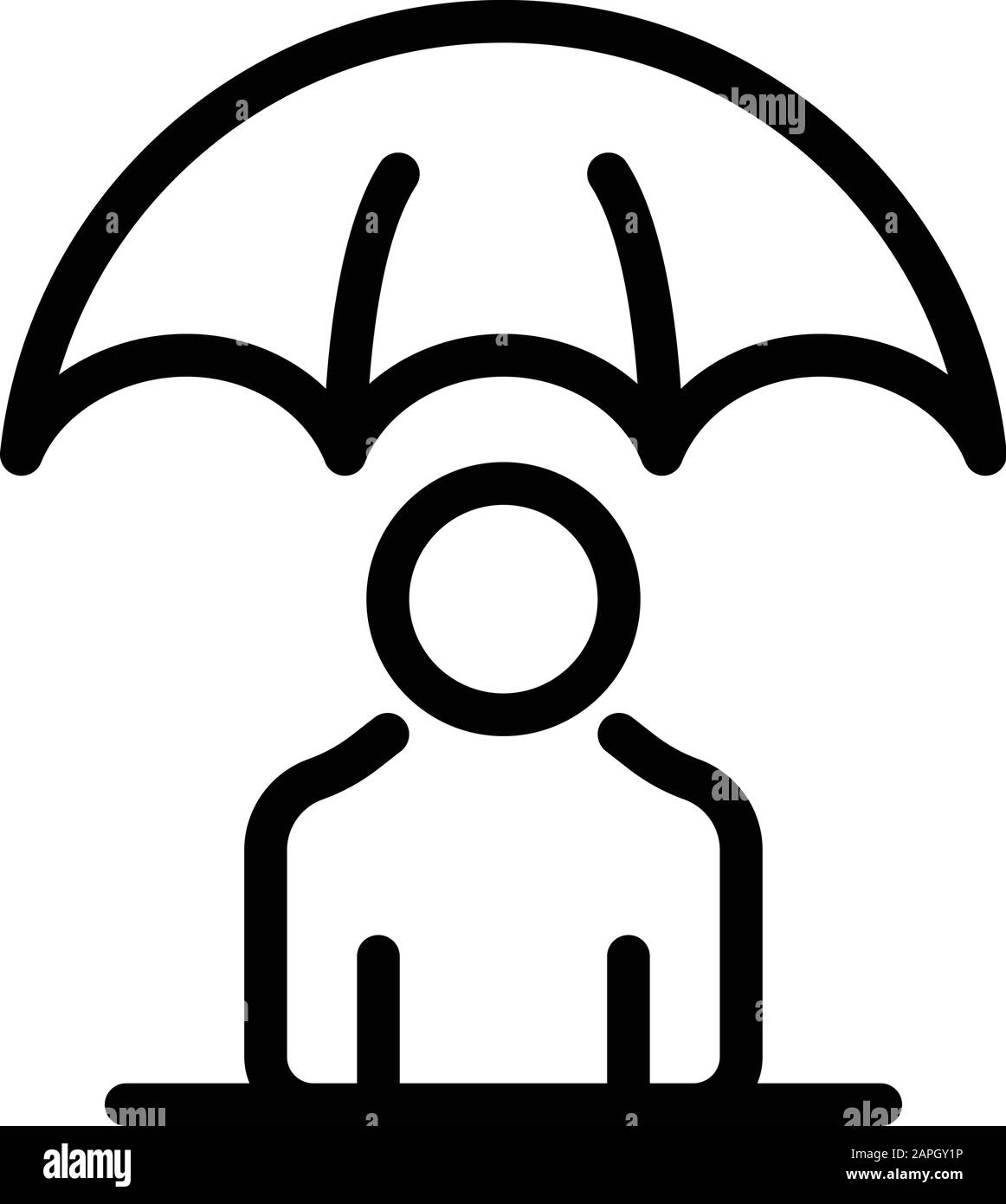 Protect umbrella icon, outline style Stock Vector Image & Art - Alamy