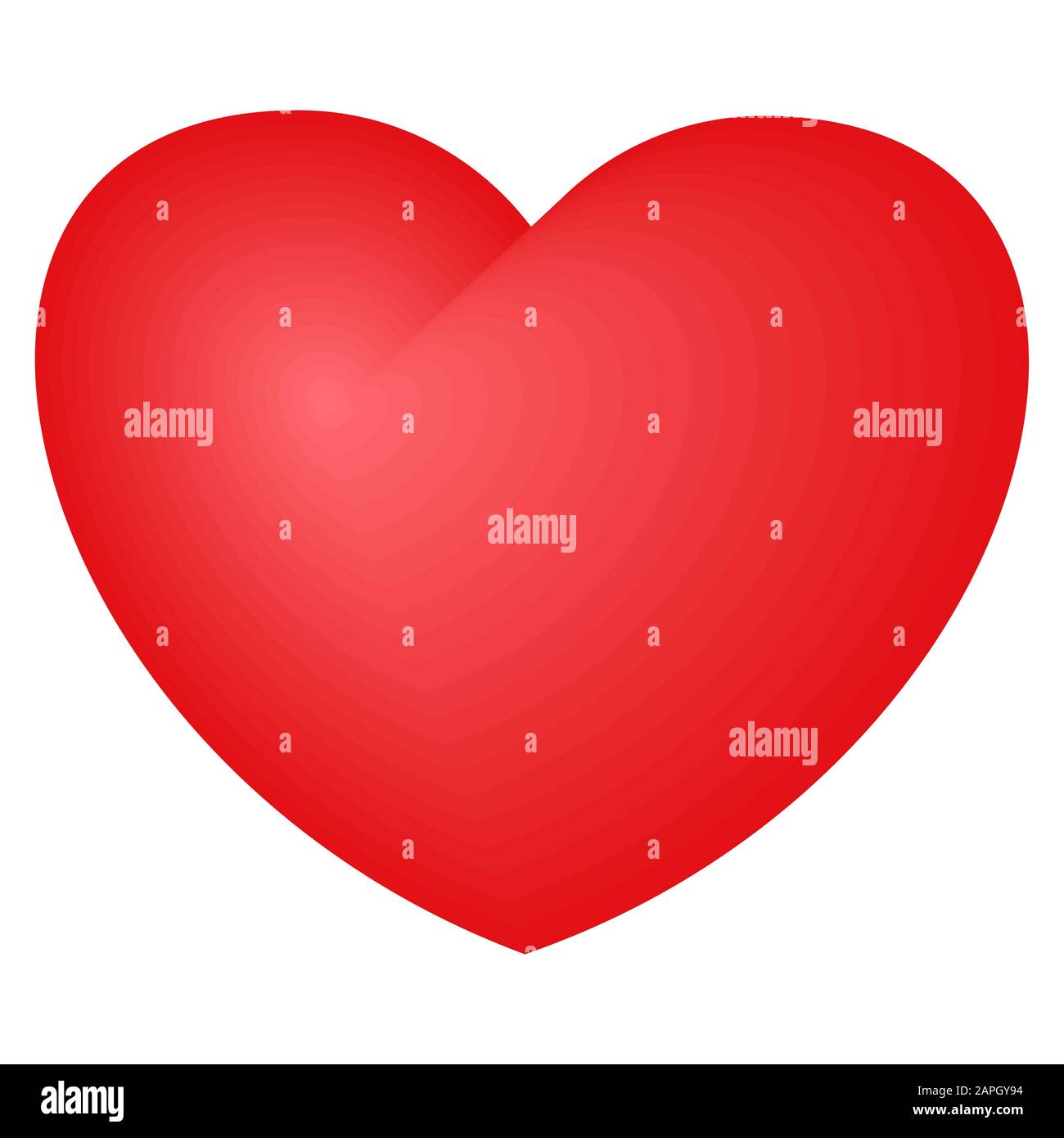 Bright red heart. A symbol of love and tenderness Stock Vector Image ...