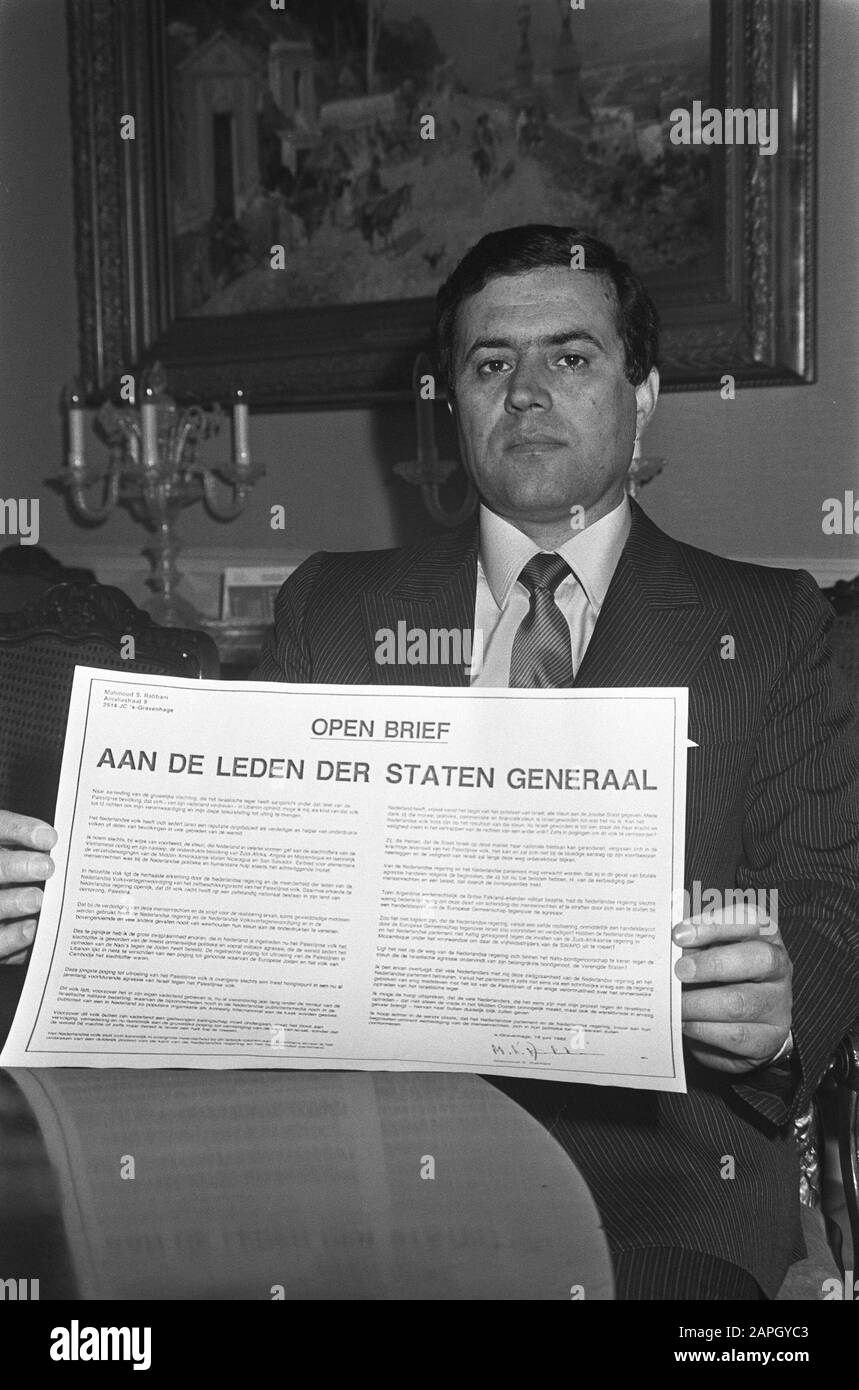 Consul of Kuwait, M. S. Rabbani, with open letter to members of the ...